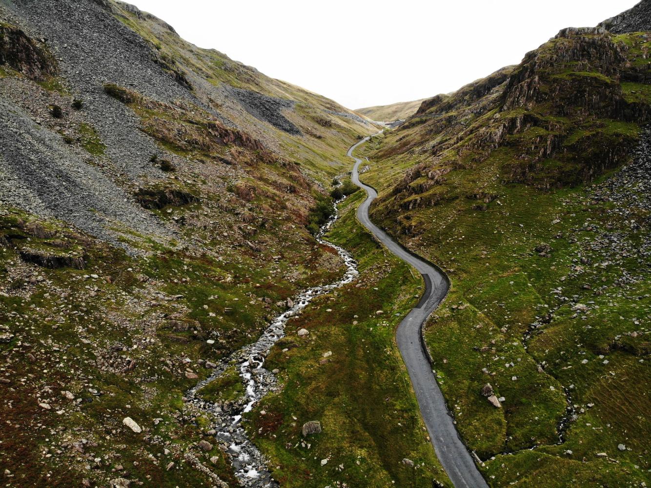 Climbing Honister Pass, Cumbria, England, by bike - cycling data and info